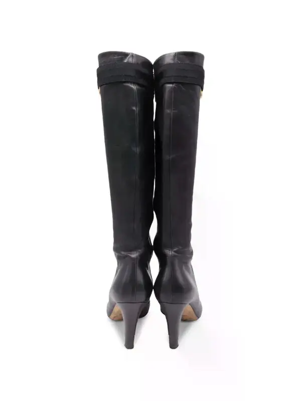 Gucci Interlocking G Leather Knee-high Boots