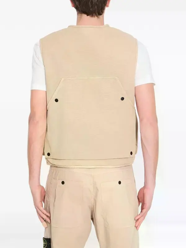Stone Island Buttoned Oversized Vest - Neutrals