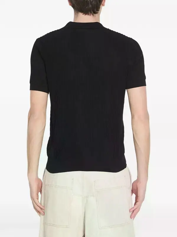 ROBERTO COLLINA Ribbed Patch Pocket T-shirt - Black