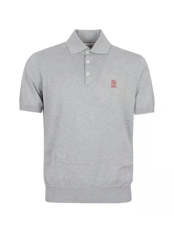 Brunello Cucinelli Logo-embroidered Polo Shirt