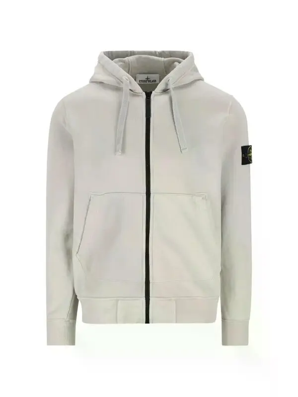 Stone Island Zip Logo Hoodie