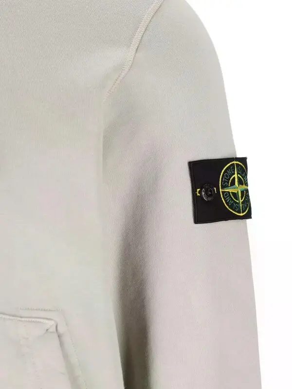 Stone Island Zip Logo Hoodie