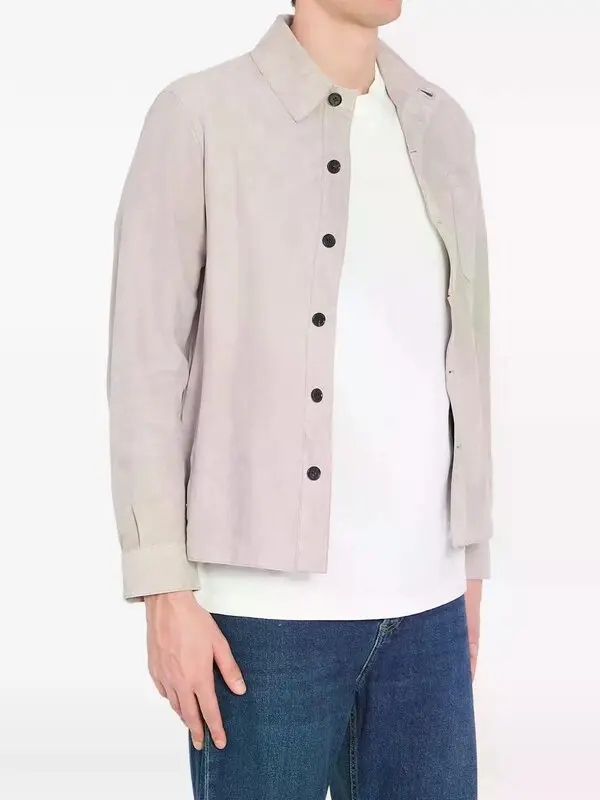 ARMA Suede Buttoned Overshirt - Neutrals