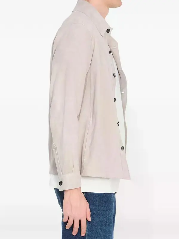 ARMA Suede Buttoned Overshirt - Neutrals