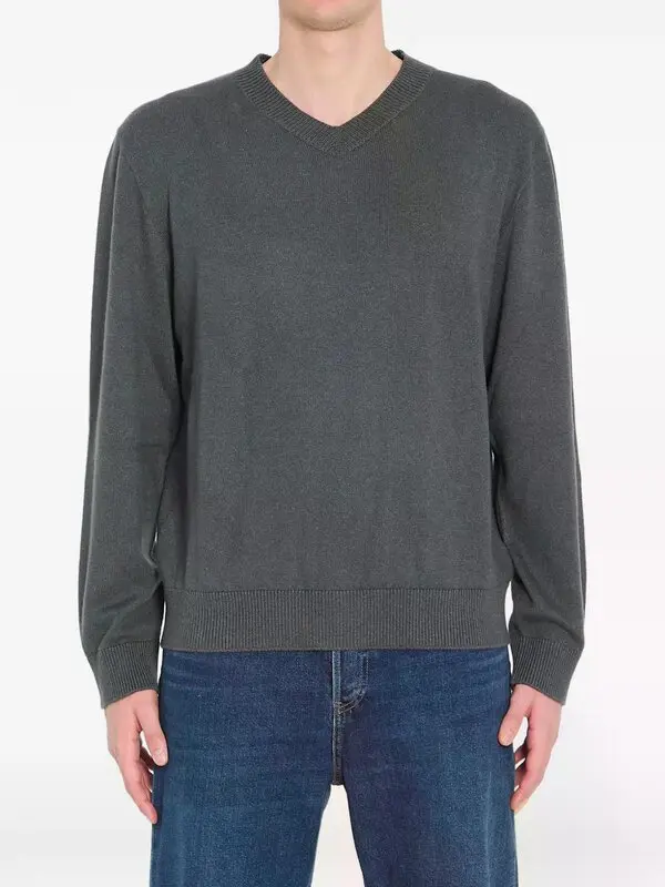 THE ROW Ribbed V-neck Sweater
