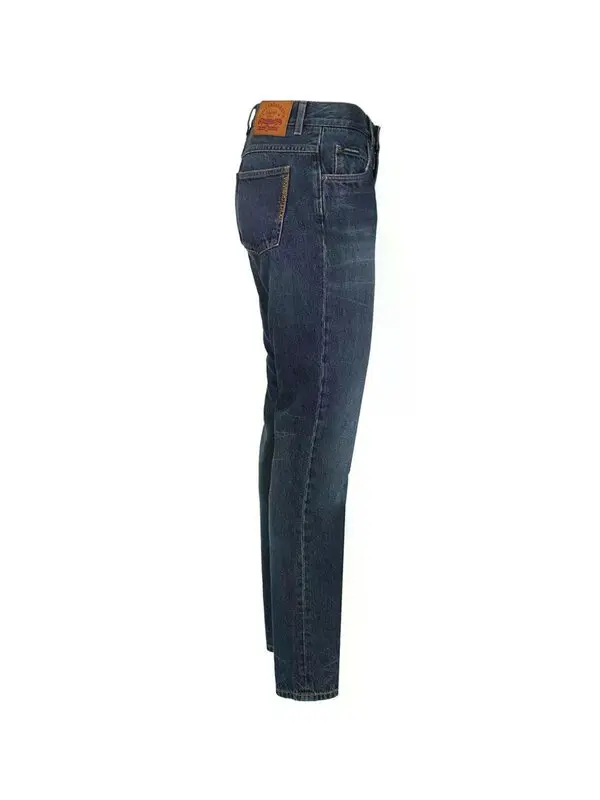 Dolce & Gabbana Metal Logo Regular Fit Denim Trousers