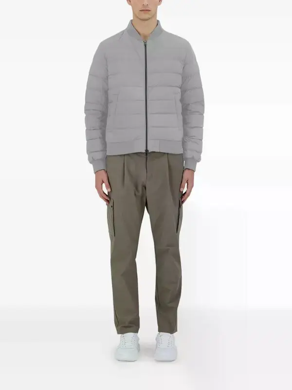 Herno Quilted Bomber Jacket - Grey