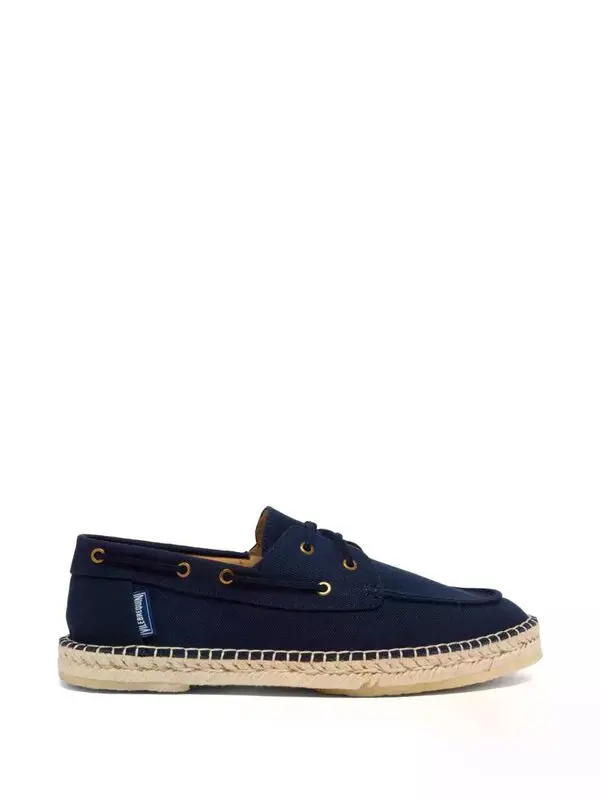 Vilebrequin Lace-up Canvas Boat Shoes - Blue