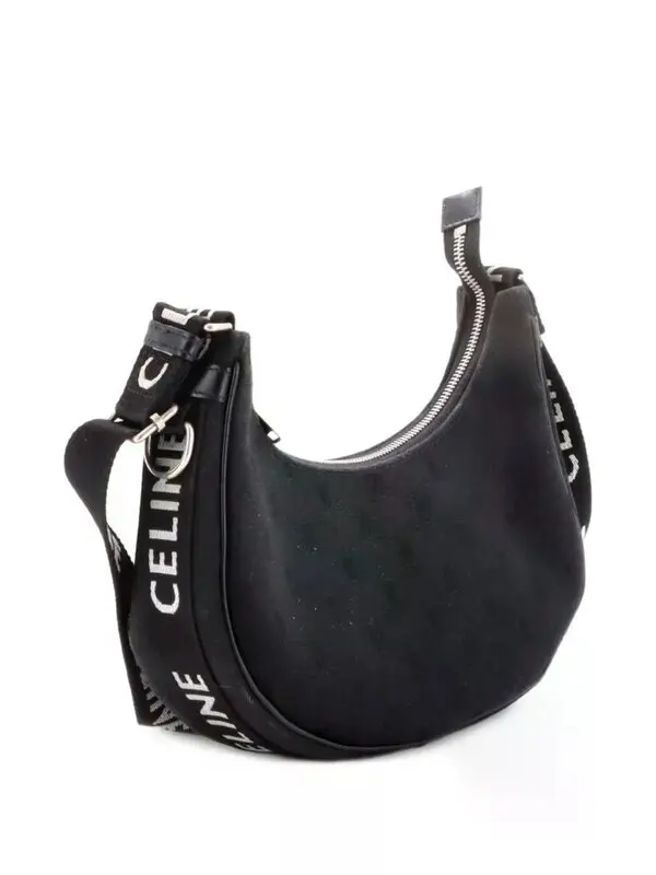 Celine Ava Shoulder Bag Triomphe Canvas - Black