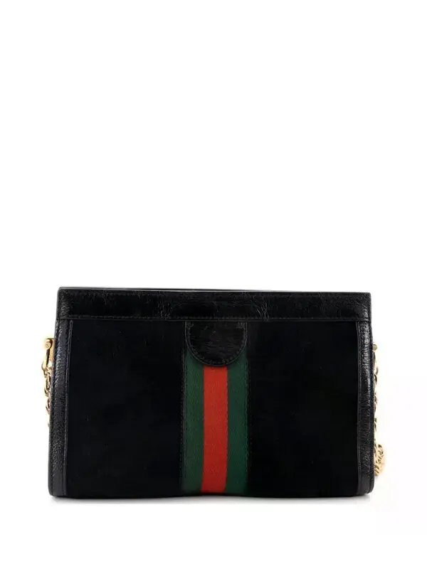 Gucci Ophidia Chain Suede Small Shoulder Bag - Black