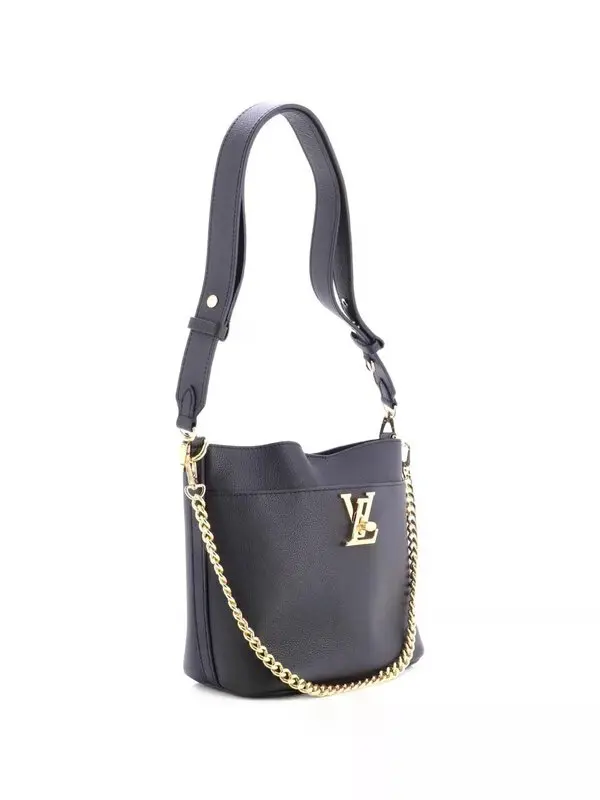LOUIS VUITTON Lock And Walk Leather Bucket Bag