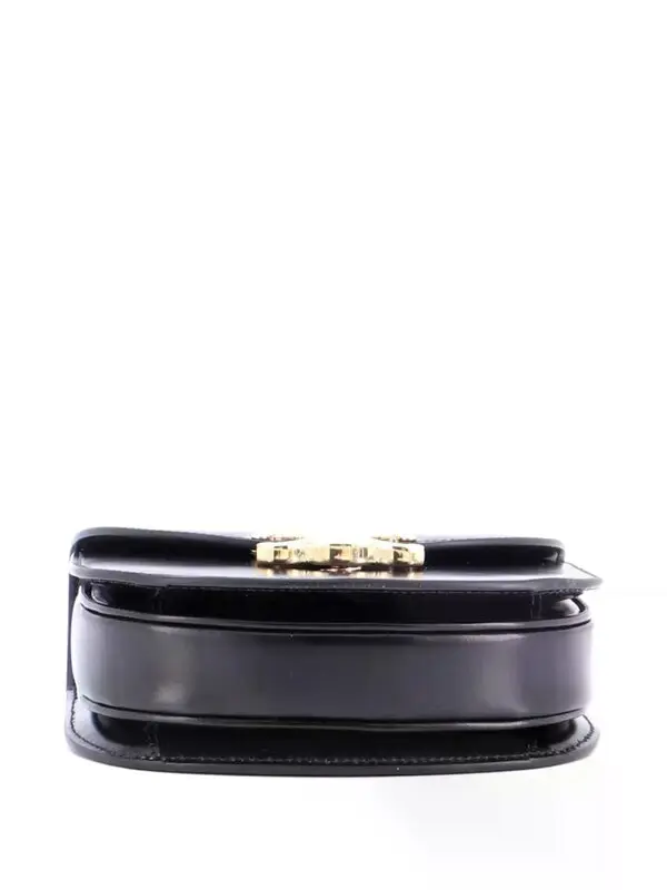 Celine Triomphe Besace Clea Top Handle Flap Bag - Black