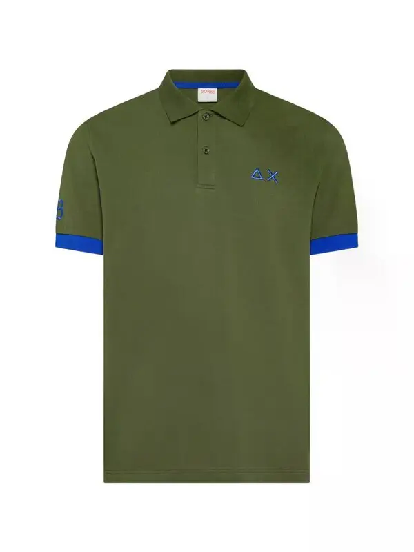 SUN 68 Embroidered-logo Polo Shirt - Green