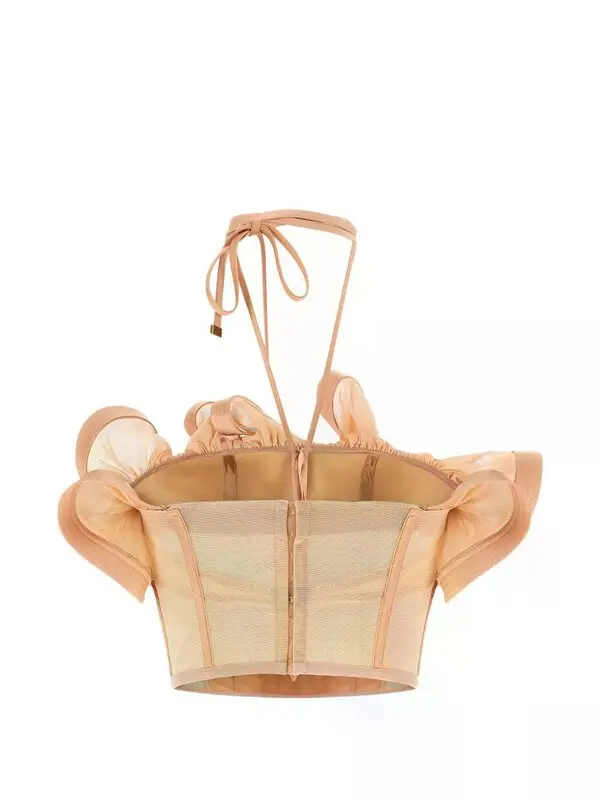 Elisabetta Franchi Ruffled Band Bustier Top