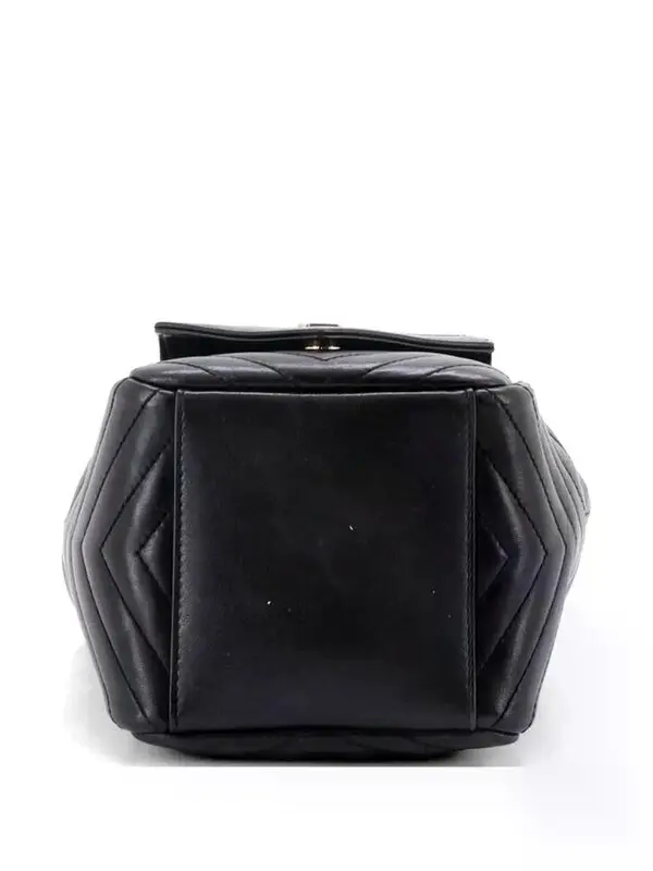 Saint Laurent Joe Matelasse Chevron Leather Mini Bucket Bag