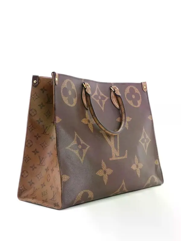 LOUIS VUITTON Onthego Reverse Monogram Giant Gm Tote Bag - Brown