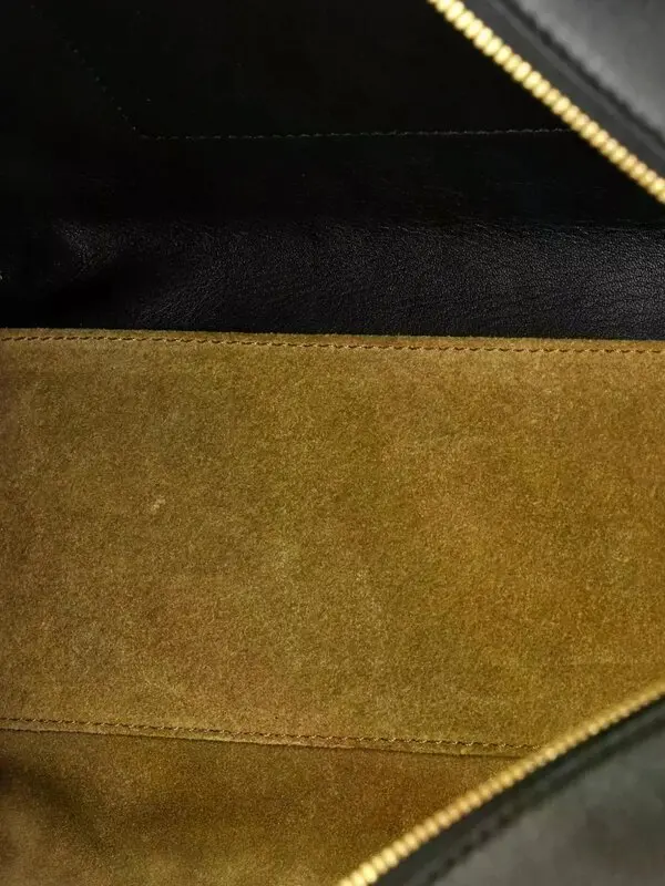 Loewe Amazona 28 Satchel Leather And Jacquard Canvas - Black