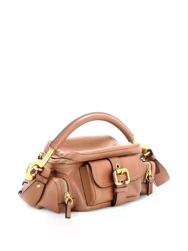 Chloé Buckle Zip Camera Leather Crossbody Bag - Neutrals