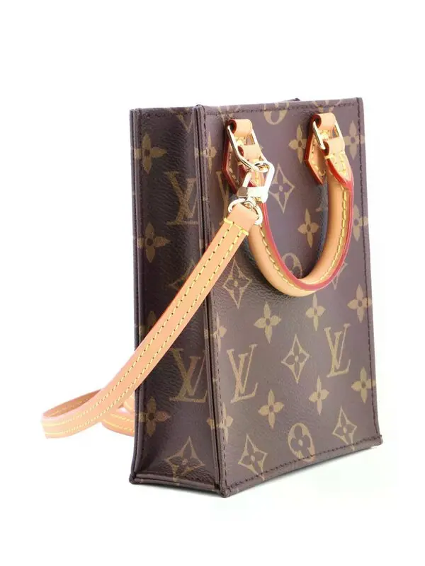 LOUIS VUITTON Petit Sac Plat Monogram Canvas Crossbody Bag