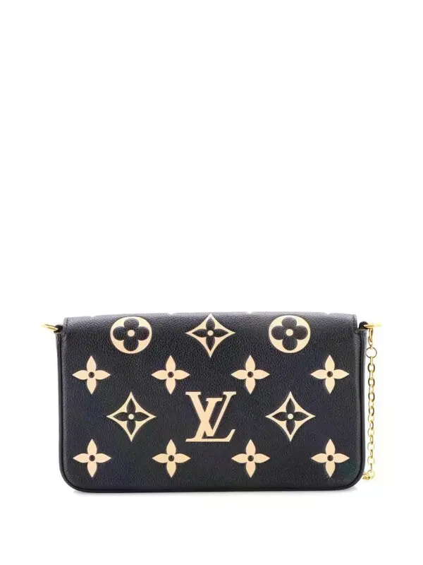 LOUIS VUITTON Felicie Pochette Bicolor Monogram Empreinte Giant - Black