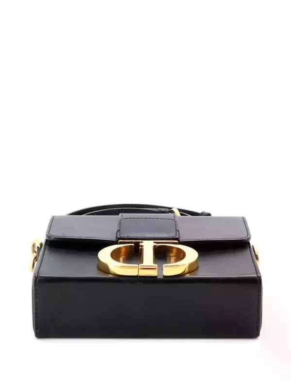 Dior 30 Montaigne Box Bag Leather Crossbody Bag - Black
