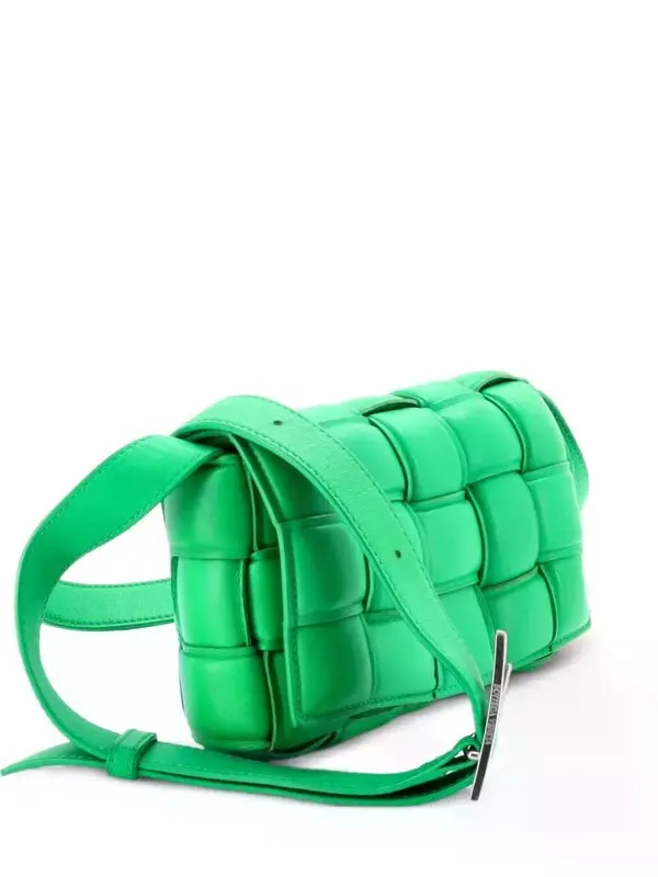 Bottega Veneta Cassette Padded Maxi Intrecciato Small Crossbody Bag - Green