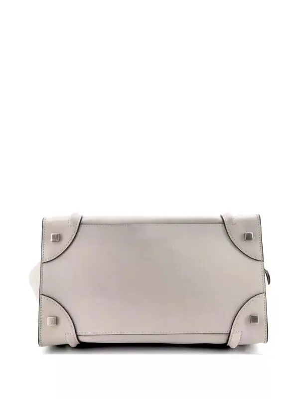 Celine Luggage Bag Smooth Leather Mini Tote Bag - Grey
