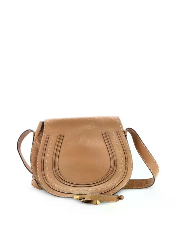 Chloé Marcie Saddle Bag Leather Medium - Brown