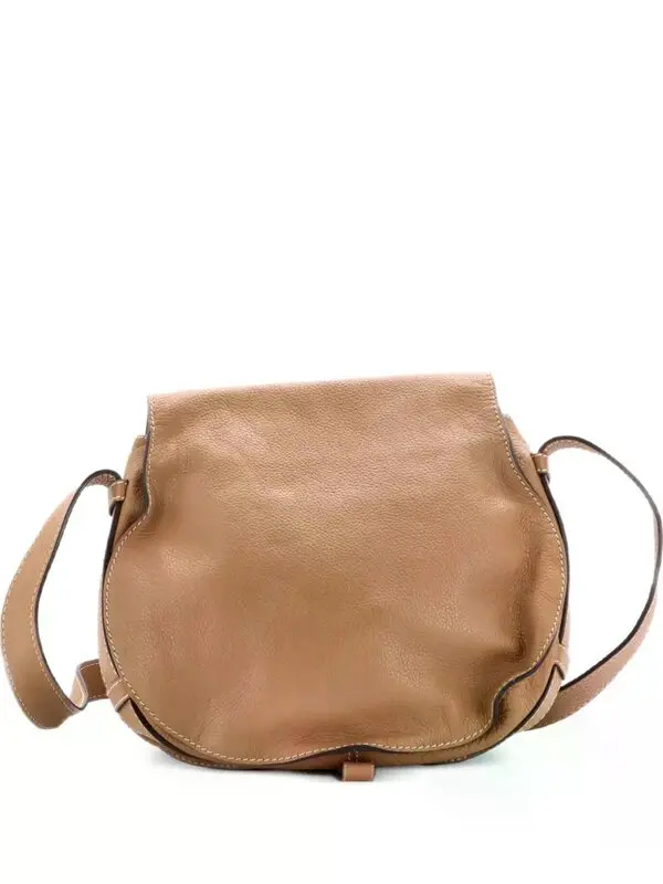 Chloé Marcie Saddle Bag Leather Medium - Brown