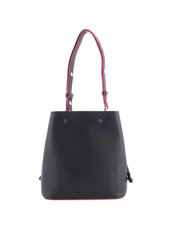 LOUIS VUITTON Lockme Leather Bucket Bag - Black