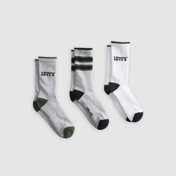 LEVI'S Logo Crew Socks Pack - Grey Combo