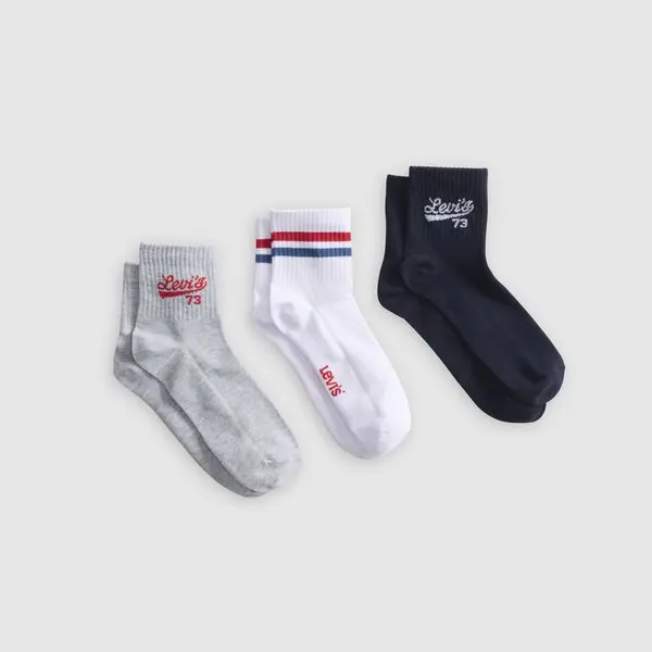LEVI'S Mid-cut Stripe Logo Socks - Multi-color