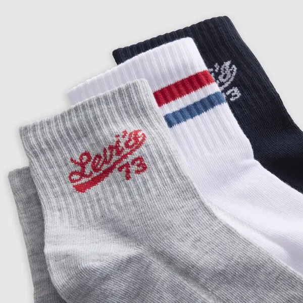 LEVI'S Mid-cut Stripe Logo Socks