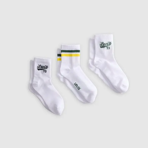 LEVI'S Mid-cut Stripe Logo Crew Socks Pack Of 3 - Multi-color