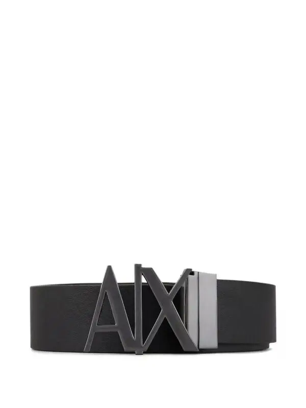 Armani Exchange Logo-buckle Belt - Black