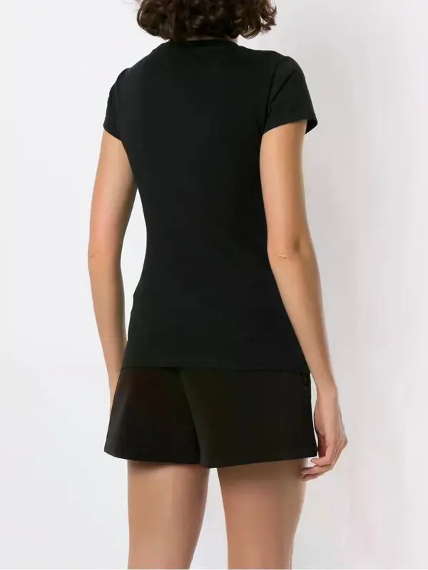 Armani Exchange Sequin-embellished Crew-neck T-shirt - Black