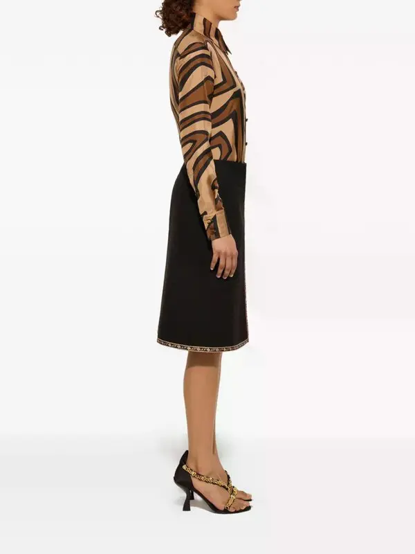 Emilio Pucci Labirinto-print Wool Skirt