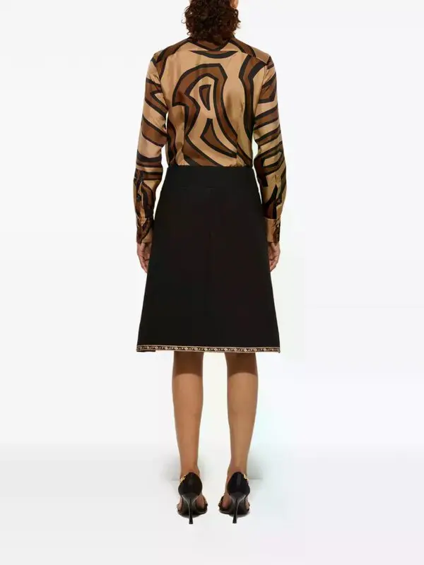 Emilio Pucci Labirinto-print Wool Skirt