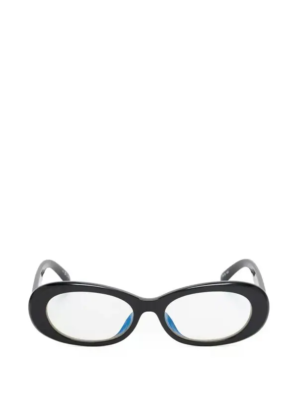 Le Specs Oval Frame Glasses - Black
