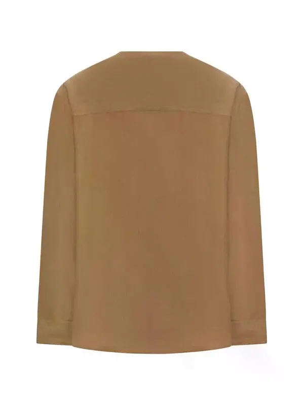 Giorgio Armani Chest-pocket V-neck Shirt - Neutrals
