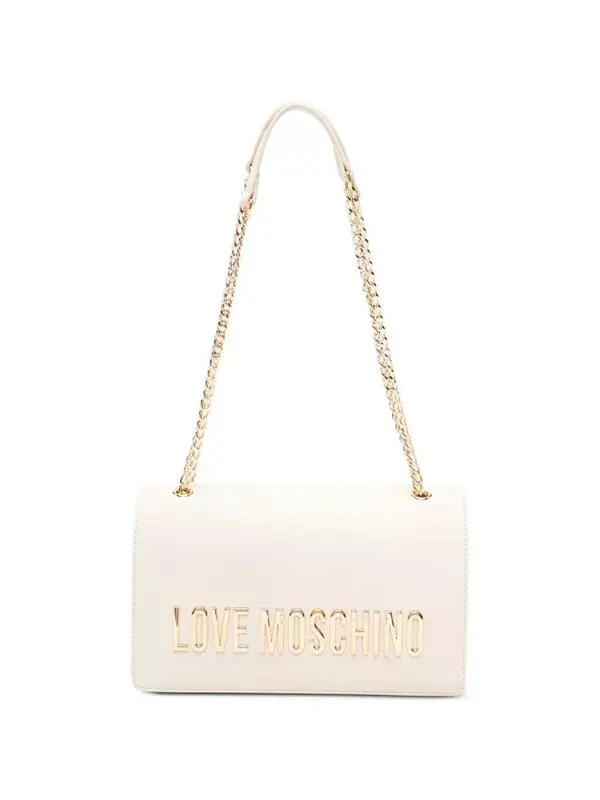 Moschino Chain Logo-detail Shoulder Bag - Neutrals