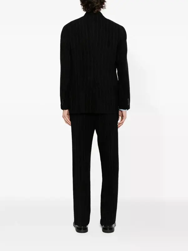 Tagliatore Pinstripe Double-breasted Suit - Black