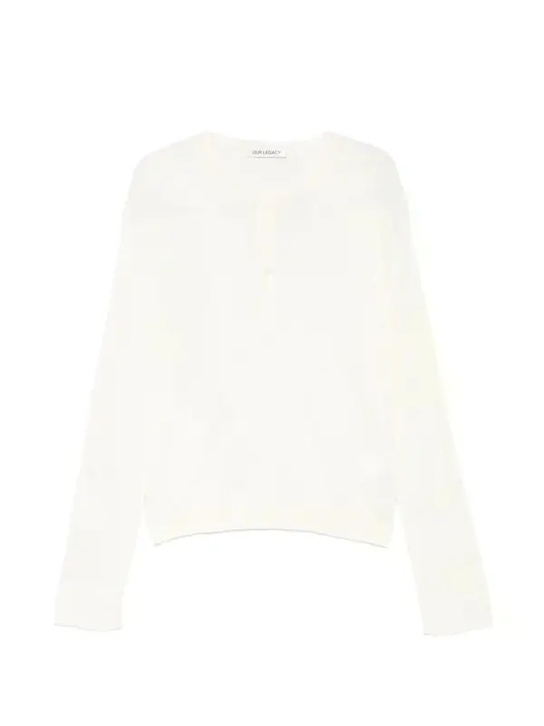 Our Legacy Fine Ribbed-knit T-shirt - Neutrals