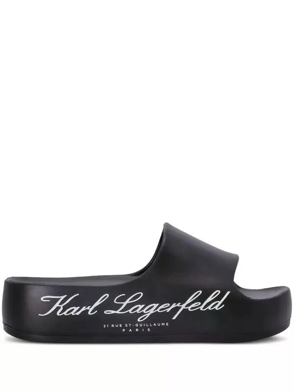 Karl Lagerfeld Logo-print Flat Slides