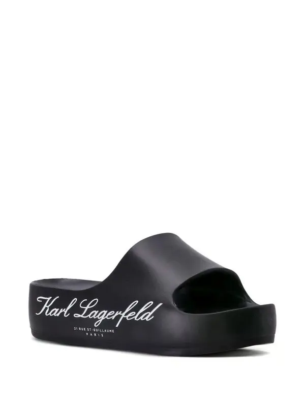 Karl Lagerfeld Logo-print Flat Slides