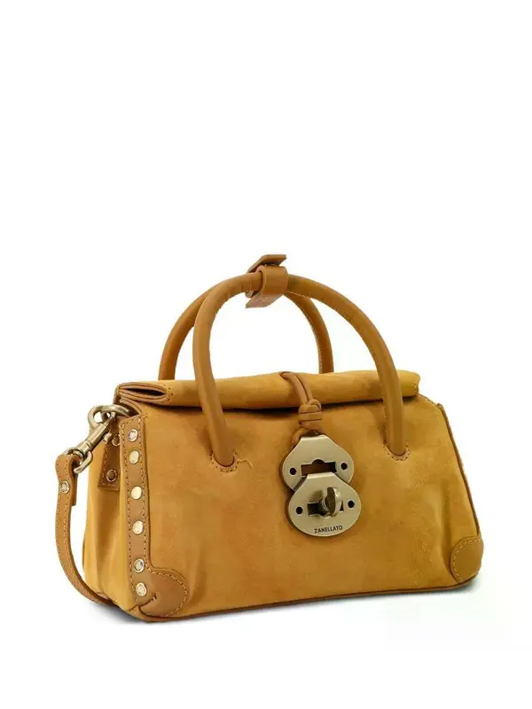 ZANELLATO Dotta® Baby Studded Leather Shoulder Bag - Neutrals