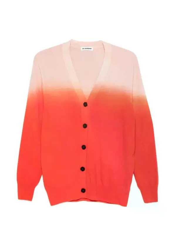 JIL SANDER V-neck Buttoned Cardigan - Orange