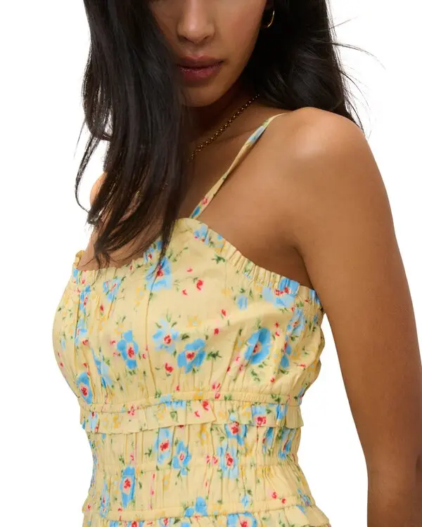 NOBODY'S CHILD Alina Floral Print Midi Dress