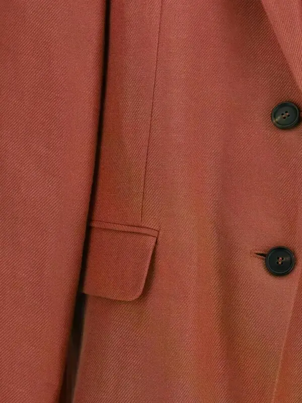 Brunello Cucinelli Button Linen Jacket - Orange