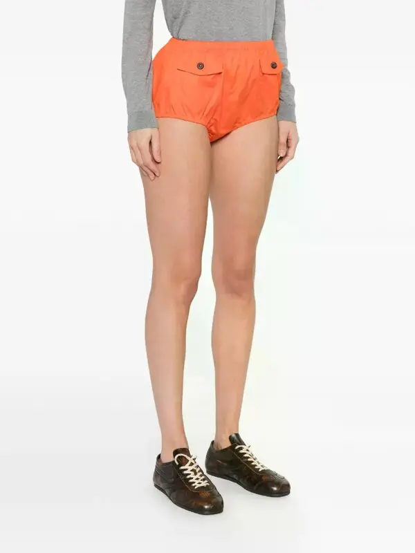 Prada Poplin Pocket Shorts - Orange